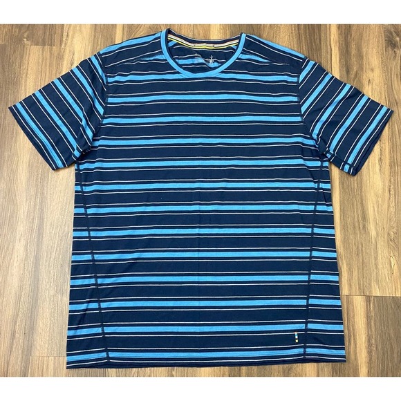 Smartwool | Shirts | Men Smartwool Merino 5 Stripe Crewneck Short ...